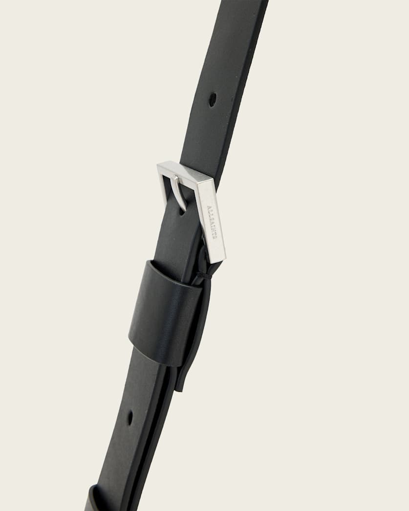 Alba Paper Crossbody Bag Black | ALLSAINTS DE